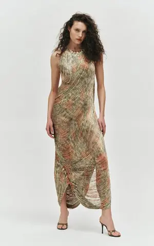 Christopher Esber Warped Wallpaper Printed Tassel Gown