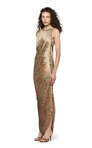 Christopher Esber Warped Wallpaper Printed Tassel Gown