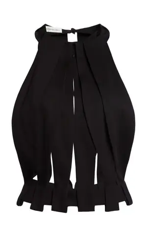 Christopher Esber Maelis Cropped Halter Top - Black