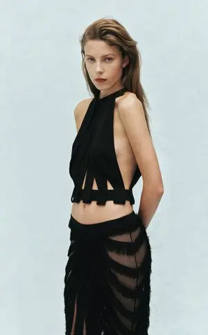 Christopher Esber Maelis Cropped Halter Top
