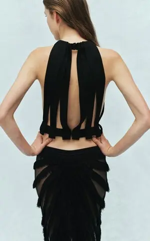 Christopher Esber Maelis Cropped Halter Top
