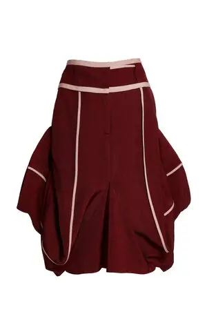 Christopher Esber Atlas Morphed Wool Midi Skirt