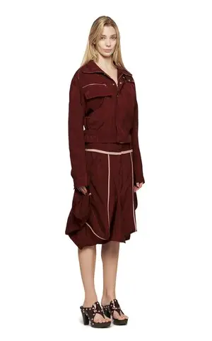Christopher Esber Atlas Morphed Wool Midi Skirt