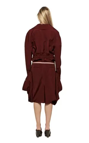 Christopher Esber Atlas Morphed Wool Midi Skirt