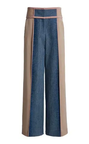 Christopher Esber Margot Spliced Straight Leg Jeans - Blue