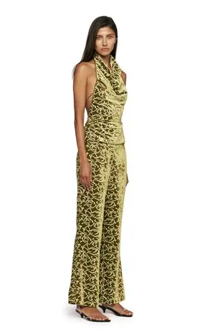 Christopher Esber Embroidered Velvet Cropped Trousers