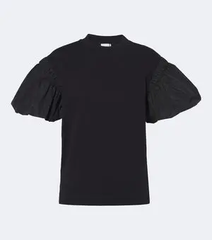 PATOU Puff-sleeve Cotton Jersey T-shirt