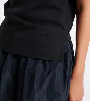 PATOU Puff-sleeve Cotton Jersey T-shirt