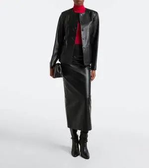 Loulou De Saison Adea Leather Jacket - Black