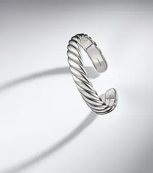 David Yurman Sculpted Cable Flex Sterling Cuff Bracelet