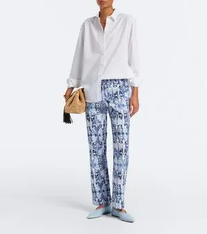 La DoubleJ 24/7 Printed Straight Leg Cotton Pants