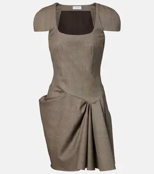 Alexander McQueen Draped Gathered Minidress