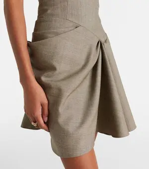 Alexander McQueen Draped Gathered Minidress