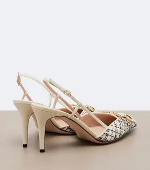 Valentino Garavani Vlogo Buckle Slingback Pumps