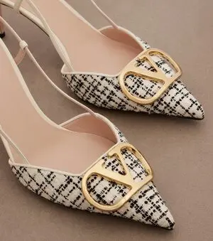 Valentino Garavani Vlogo Buckle Slingback Pumps