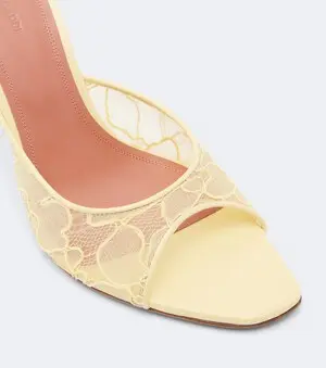 Amina Muaddi Alexa Lace Mules