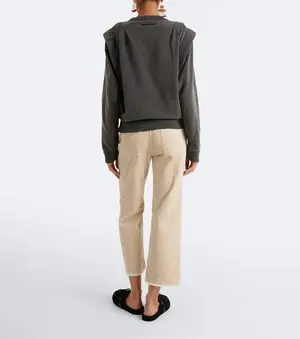 MARANT ETOILE Ruthie Corduroy Straight Leg Pants - Beige