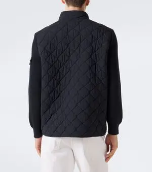Stone Island Ghost Ribbed-knit Quilted Jacket