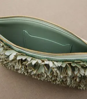 Valentino Garavani Small Leather Pouch - Green