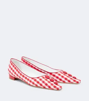 Manolo Blahnik Alexa Gingham Pumps