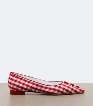 Manolo Blahnik Alexa Gingham Pumps