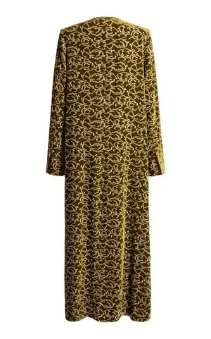 Christopher Esber Embroidered Silk Velvet Robe Coat