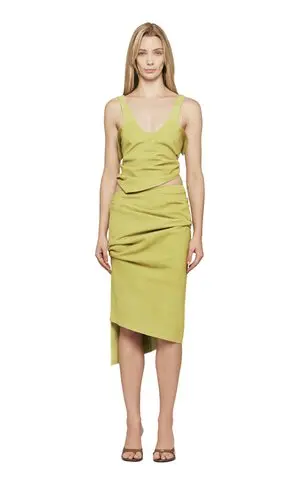 Christopher Esber Marea Suede Midi Skirt