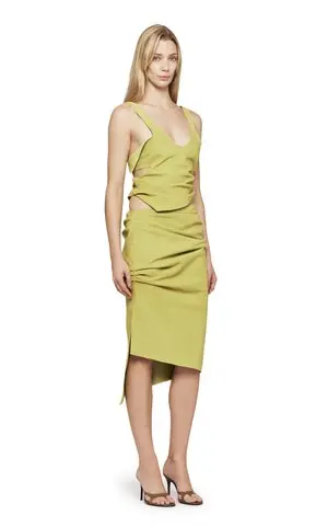 Christopher Esber Marea Suede Midi Skirt