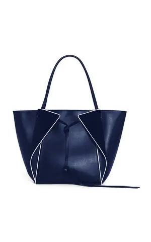 Gabriela Hearst Marija Bag With Piping - Navy