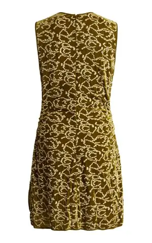 Christopher Esber Embroidered Silk Velvet Loophole Mini Dress