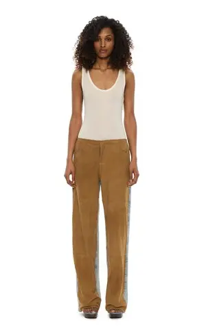 Christopher Esber Troy Deconstruct Suede Jeans