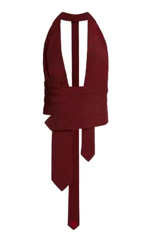 Christopher Esber Reyer Tailored Tie Top - Red