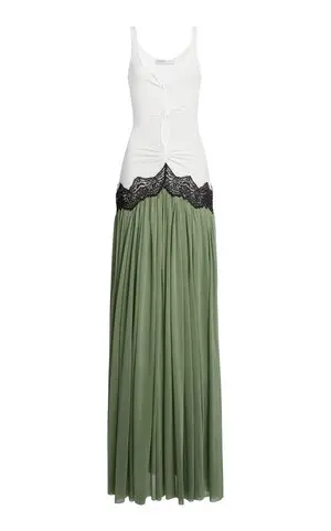 Christopher Esber Open Twist Verner Lace Tank Maxi Dress - Multi
