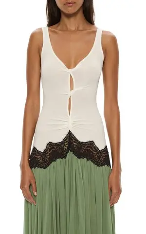 Christopher Esber Open Twist Verner Lace Tank Maxi Dress
