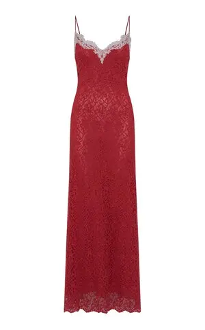 Gabriela Hearst Nesta Cotton Maxi Dress - Red
