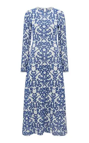 Gabriela Hearst Olla Wool Maxi Dress - Blue