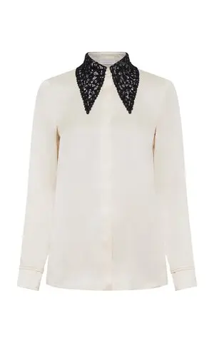 Gabriela Hearst Leto Silk Shirt Ivory