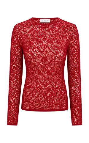 Gabriela Hearst Dryas Wool-silk Crewneck - Red