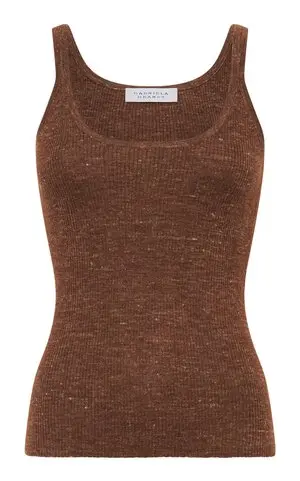 Gabriela Hearst Cinxia Wool-silk Tank Top - Brown