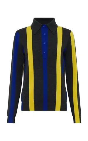 Gabriela Hearst Ether Wool-cashmere Polo - Stripe