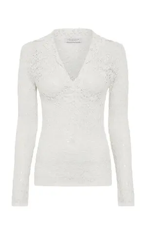 Gabriela Hearst Jord Wool-silk Polo - Ivory