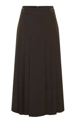 Gabriela Hearst Wesley Virgin Wool Maxi Skirt - Brown