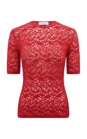 Gabriela Hearst Aperture Wool-silk Crewneck - Red