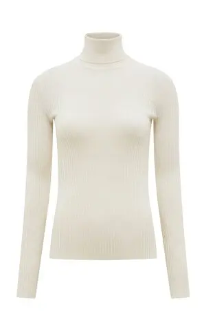 Gabriela Hearst Peppe Wool-Silk Turtleneck Ivory