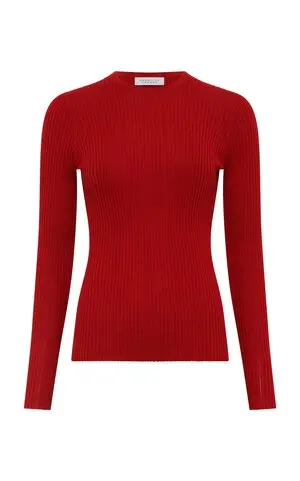 Gabriela Hearst Browning Wool-silk Knit - Red