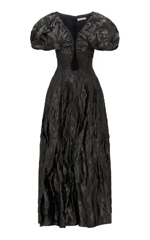 Gabriela Hearst Cata Silk Maxi Dress - Dark Grey