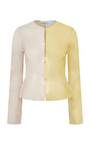 Gabriela Hearst Adauto Color-block Silk Jacket - Multi