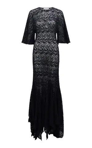 Gabriela Hearst Trama Wool-silk Maxi Dress - Navy