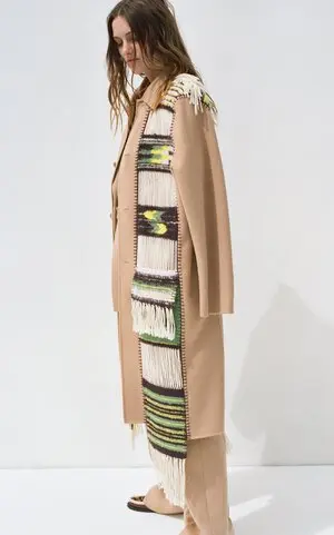 Gabriela Hearst Cardea Reversible Trench Coat With Blanket
