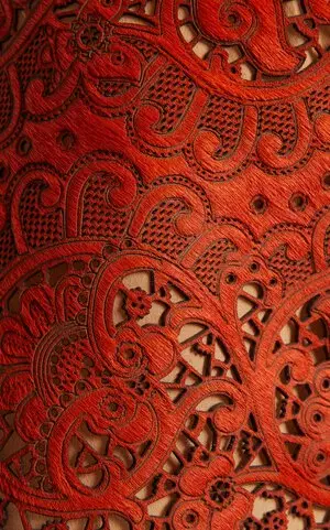 Christopher Esber Venise Lasercut Leather-silk Shorts